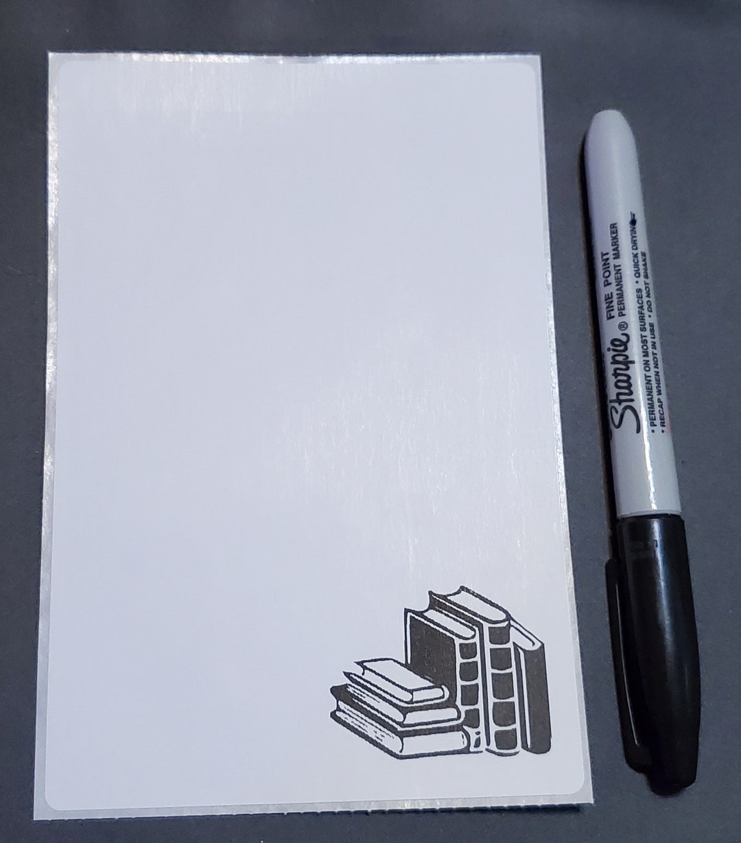 Author Signature Bookplates - Books in Corner Design - Stack of 20/50 ...