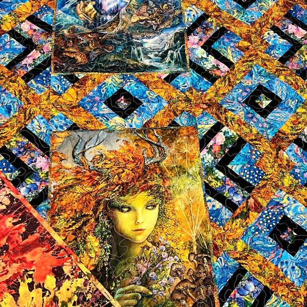 Queen Size Panel Quilt Pattern - Etsy