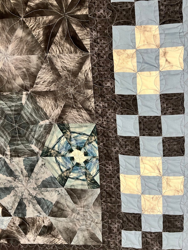 Wolf Themed One Block Wonder King Size Handmade Quilt That’s 101 Long ...