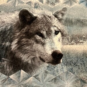 Wolf Themed One Block Wonder King Size Handmade Quilt That’s 101 Long ...