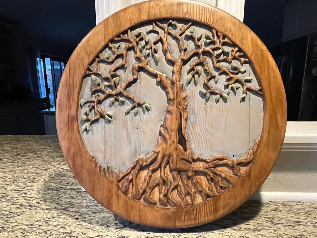 Tree of Life Wall Hanging, Hand Carved - Etsy