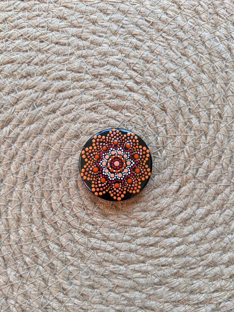 Mandala Dot Art Magnet Hand Painted Fridge Magnet Boho - Etsy