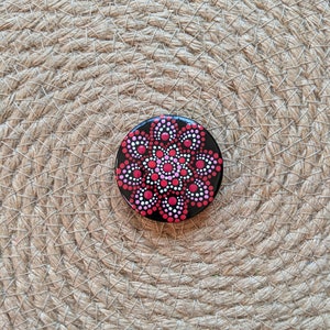 Mandala Dot Art Magnet, Hand Painted Fridge Magnet, Boho Fridge Magnets ...