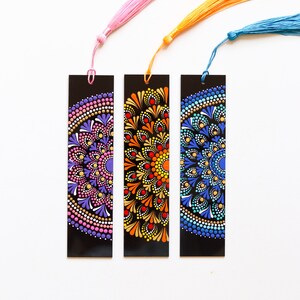 Mandala Bookmark , Hand Painted Bookmark, Book Lover Gifts, Reader Gift ...