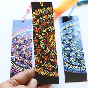 Mandala Bookmark , Hand Painted Bookmark, Book Lover Gifts, Reader Gift ...