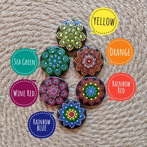Mandala Dot Art Magnet, Hand Painted Fridge Magnet, Boho Fridge Magnets ...