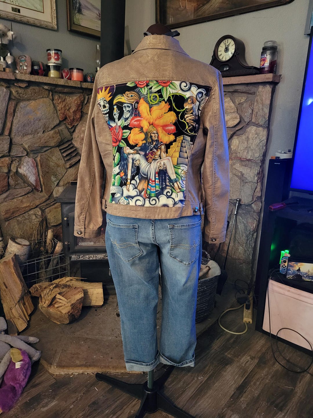 Upcycled Altered Light Weight Bone Gold Thrifted Jacket - Etsy