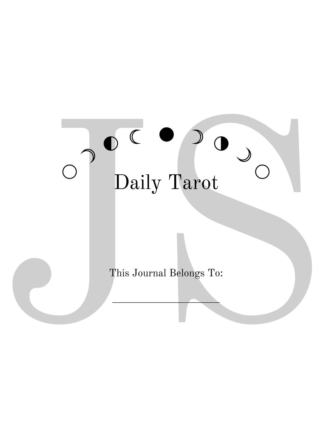 Printable Daily Tarot Journal - Etsy