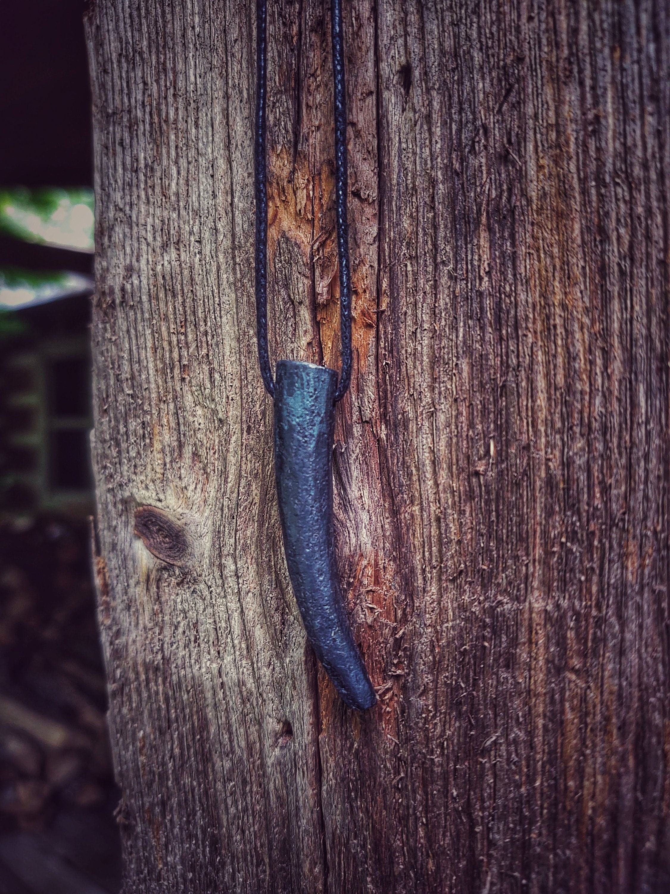 Hand Forged Bear Tooth Pendant/forged Viking Pendant/berserker | Etsy