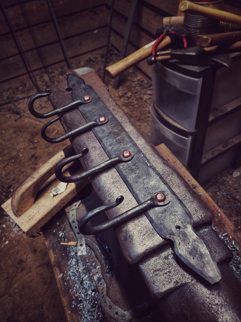 Hand Forged Key Rack/hand Forged Jewelry Rack/hand Forged Home - Etsy