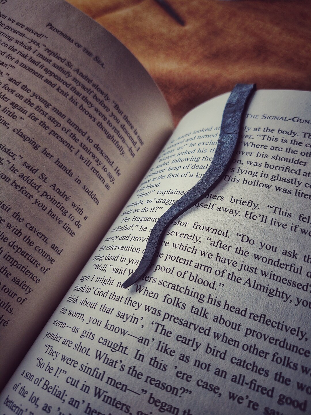 Hand Forged Bookmark/hand Forged Iron Bookmark/metal Bookmark - Etsy