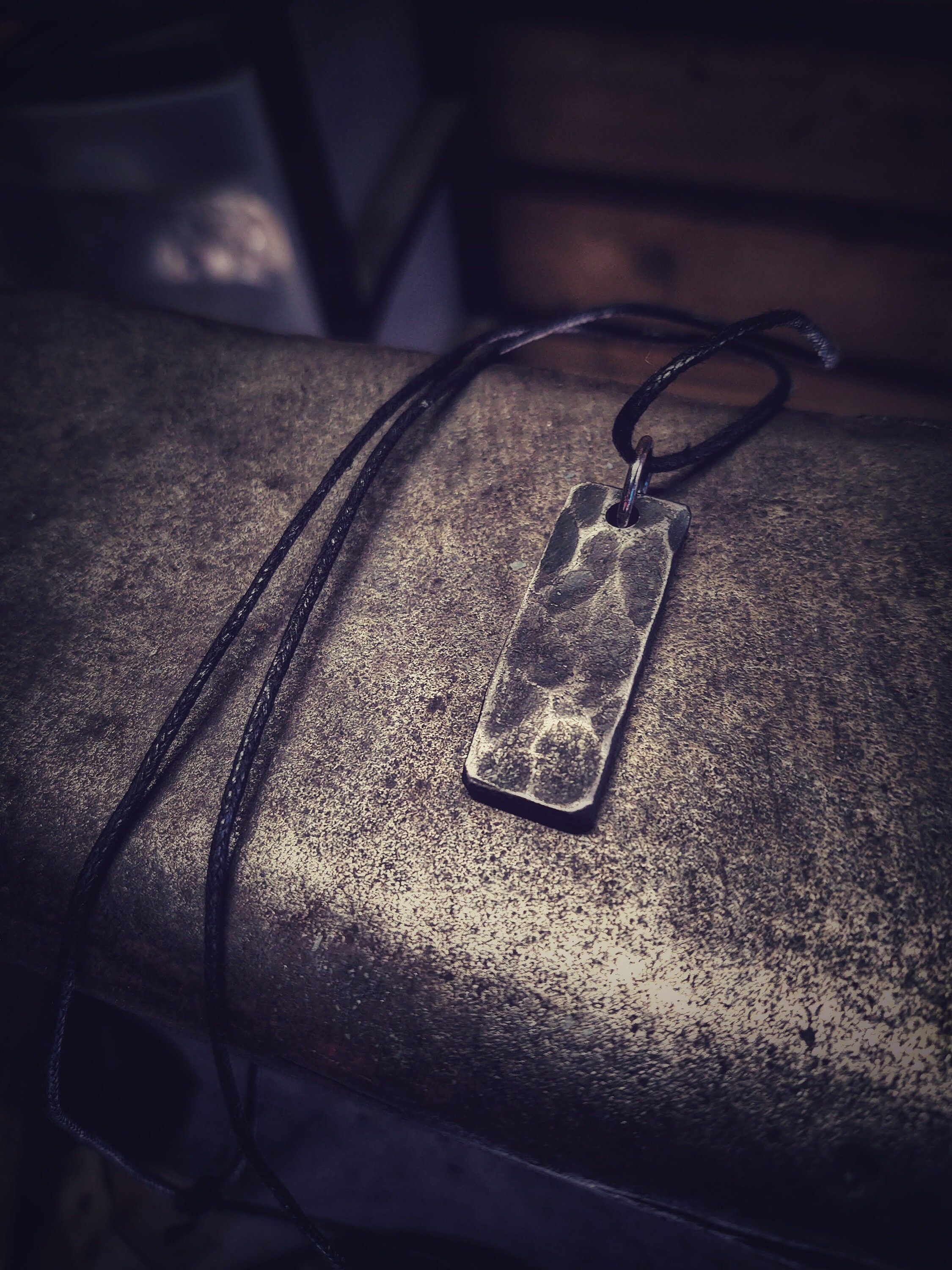 Hand Forged Pendant/hammer Forged Pendant/blacksmith | Etsy