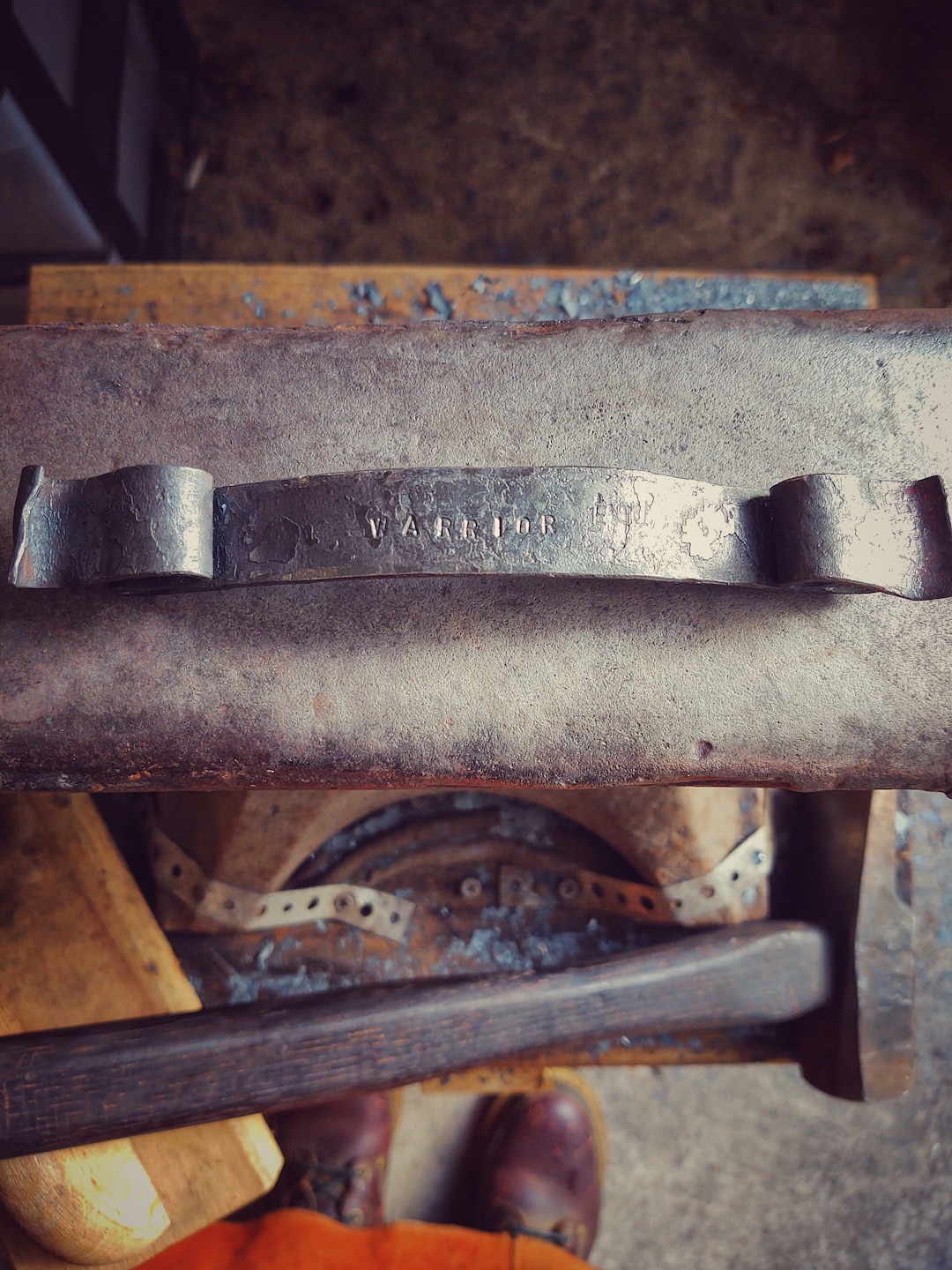 Forged '"warrior" Scroll/hand Forged Scroll/recovery Art - Etsy