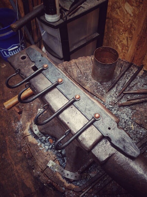 Hand Forged Key Rack/hand Forged Jewelry Rack/hand Forged Home - Etsy