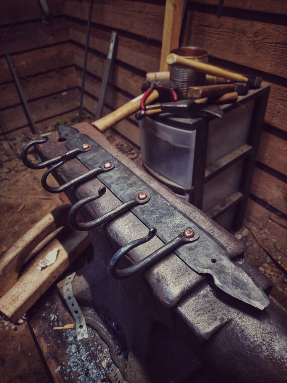 Hand Forged Key Rack/hand Forged Jewelry Rack/hand Forged Home - Etsy