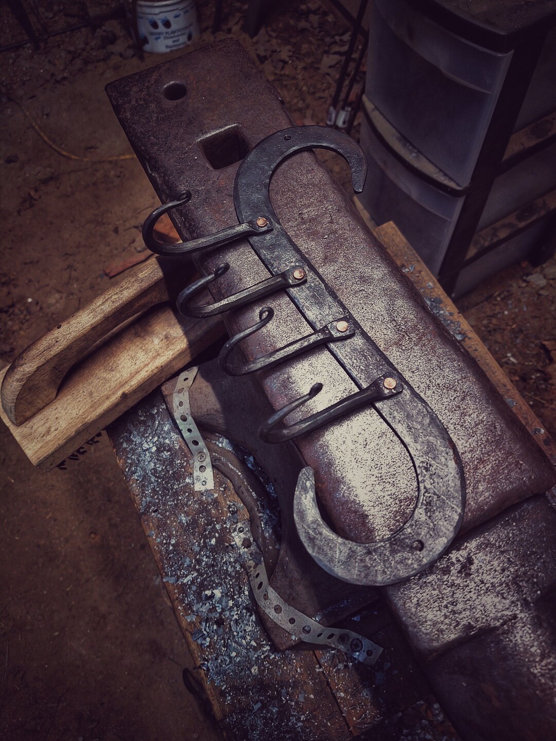 Hand Forged Key Rack/hand Forged Jewelry Rack/hand Forged Home Decor ...