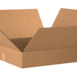 15x15x3 Flat Corrugated Cardboard Box 15 L X 15 W X 3 H, Kraft, for ...