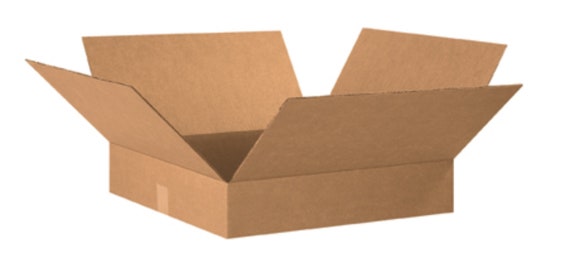 15x15x3 Flat Corrugated Cardboard Box 15 L X 15 W | Etsy