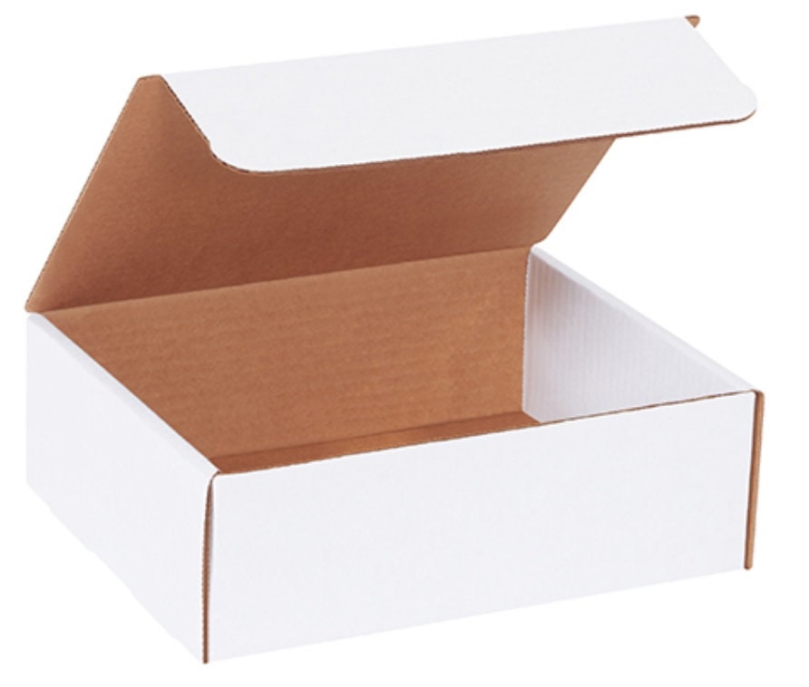 9x7-1/2x3 White Mailer Plain White Cardboard Shipping Boxes Cartons ...