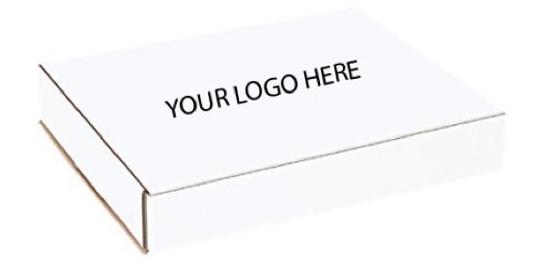9x7-1/2x3 Custom Printed White Mailer Cardboard Shipping Boxes Packing ...
