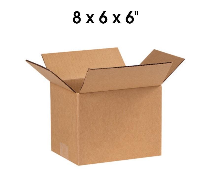 8x6x6 Cardboard Shipping Boxes Cartons Packing Moving Mailing Box 25 ...