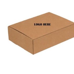 9x7-1/2x3 Kraft Mailer 2 Sided Custom Printed Cardboard Shipping Boxes ...