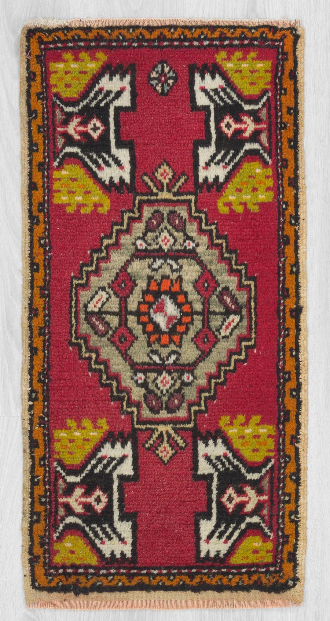Vintage Turkish Mini Rug 1.7 X 3.3 Ft - Etsy
