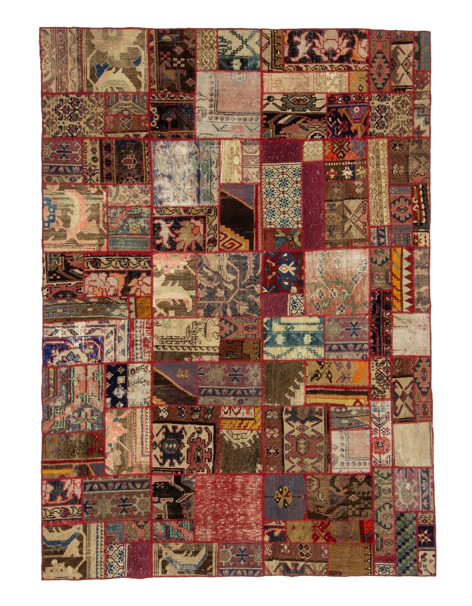 Colorful Vintage Turkish Patchwork Rug 5.9 X 8.0 - Etsy