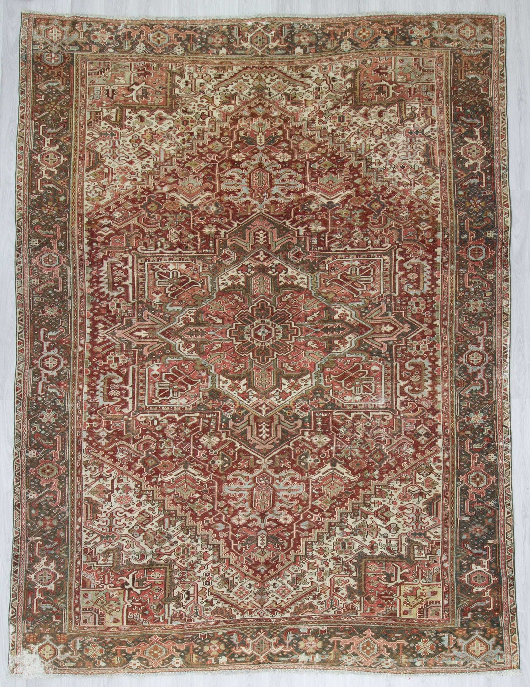 Large Vintage Rug 9.3 X 12.2 Ft - Etsy