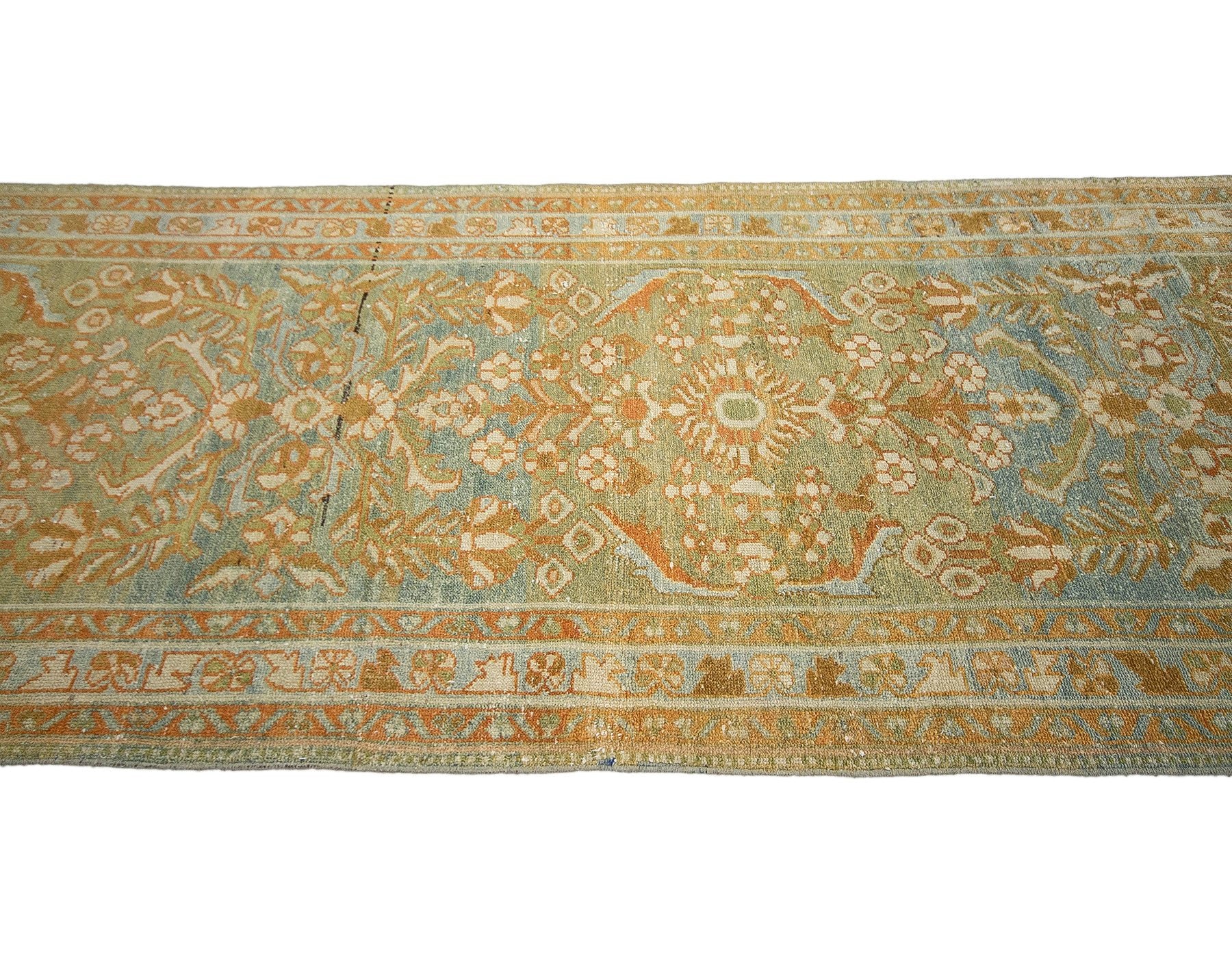 Antique Shabby Chic Runner Rug 3.4 x 12.10 | Etsy