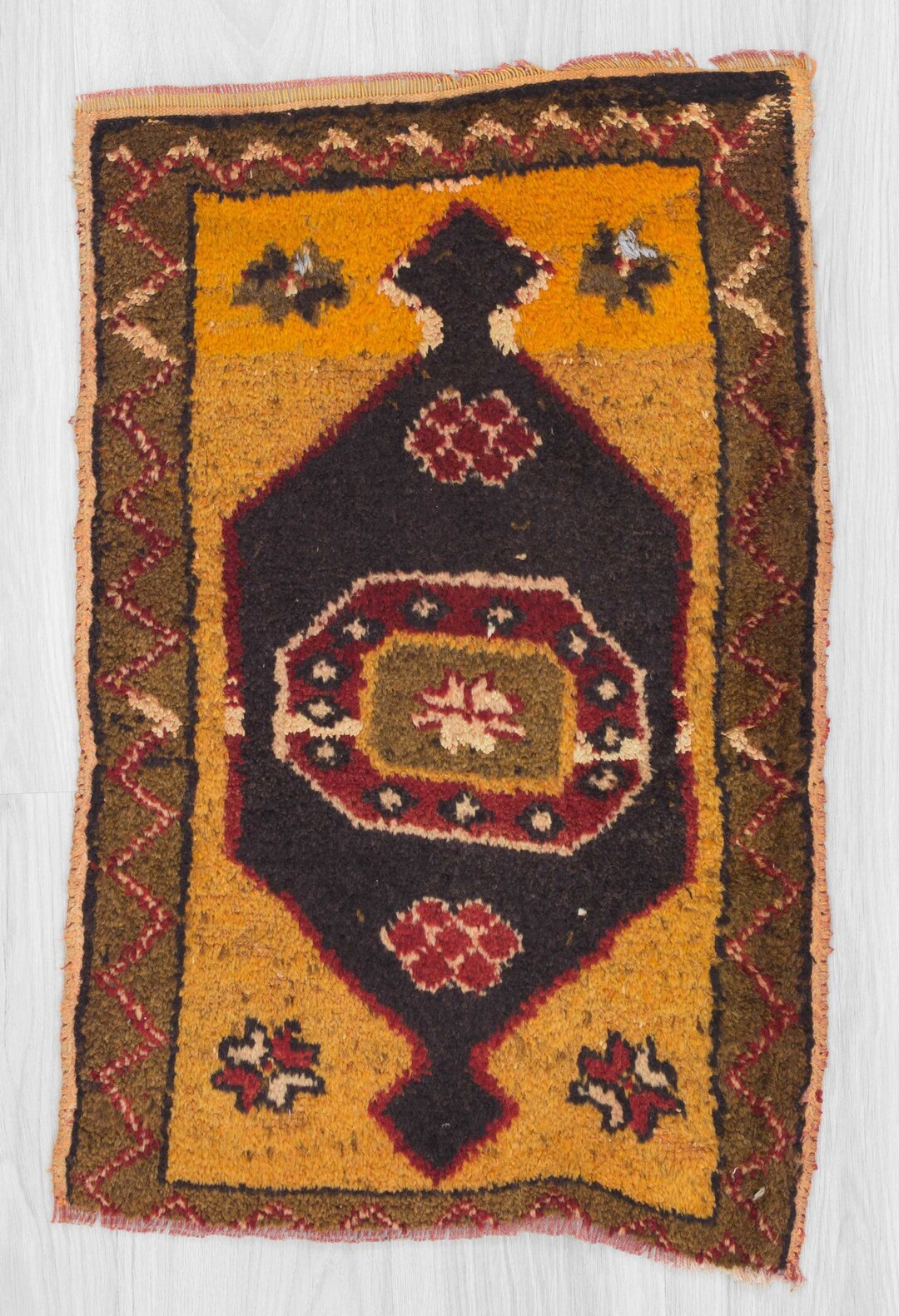 Vintage Mini Turkish Kars Rug 1.9 X 2.10 Ft - Etsy