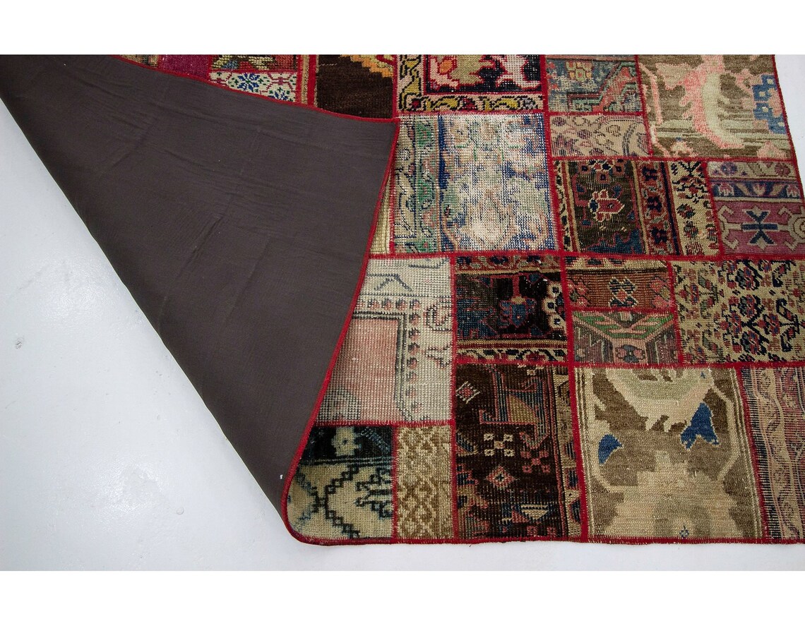 Colorful Vintage Turkish Patchwork Rug 5.9 X 8.0 - Etsy