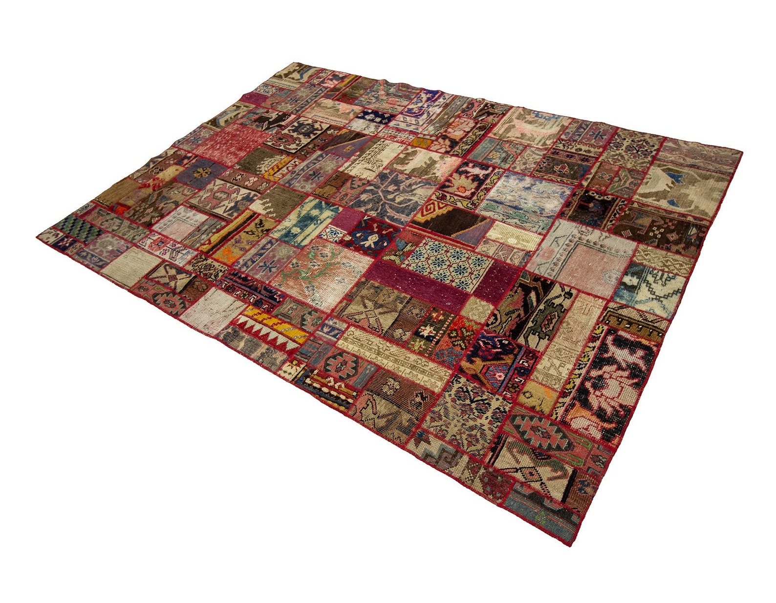 Colorful Vintage Turkish Patchwork Rug 5.9 X 8.0 - Etsy