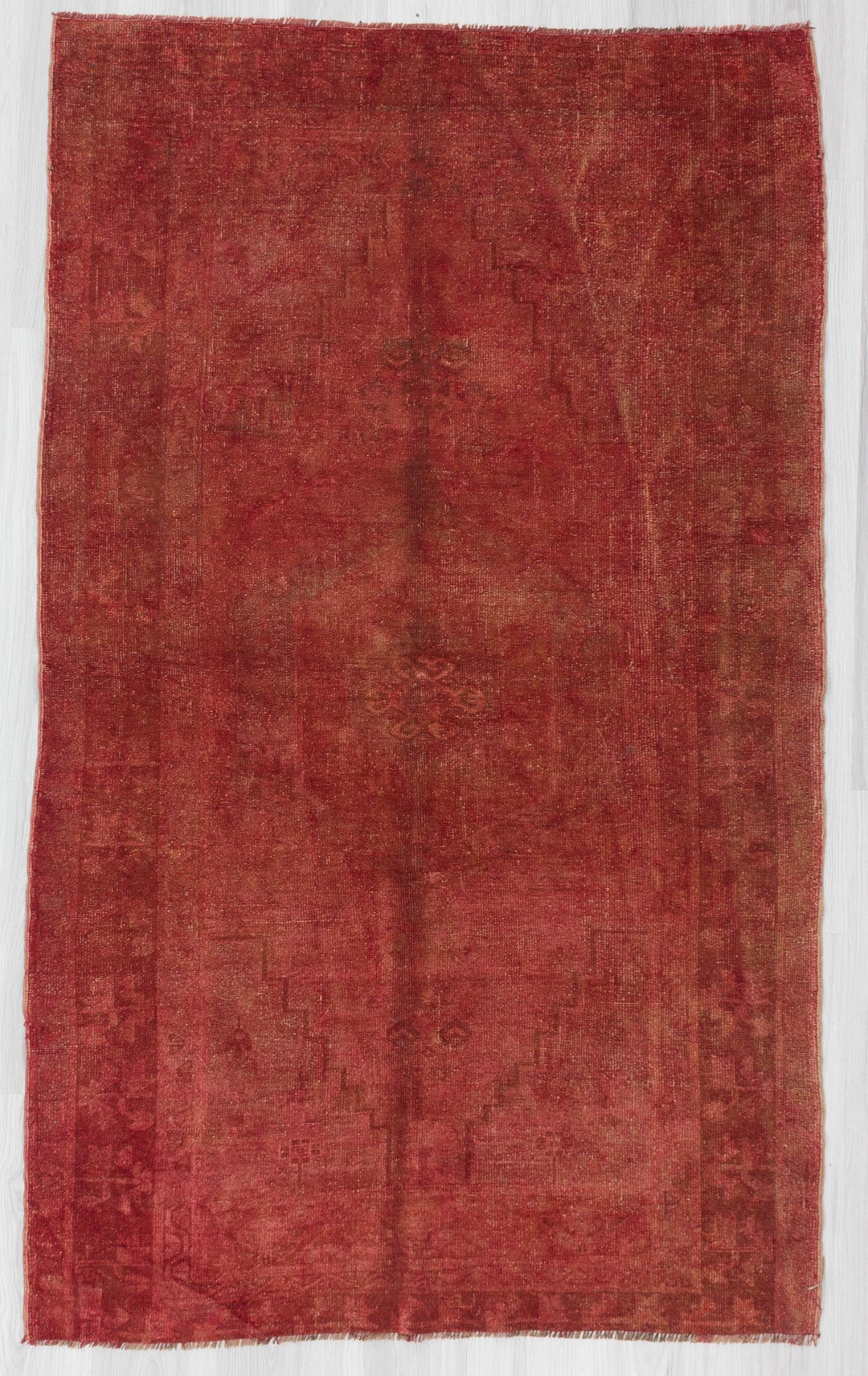 Vintage Red Overdyed Turkish Carpet 4.1 X 6.9 Ft - Etsy