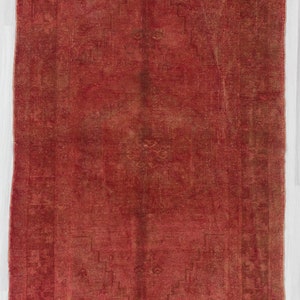 Vintage Red Overdyed Turkish Carpet 4.1 X 6.9 Ft - Etsy