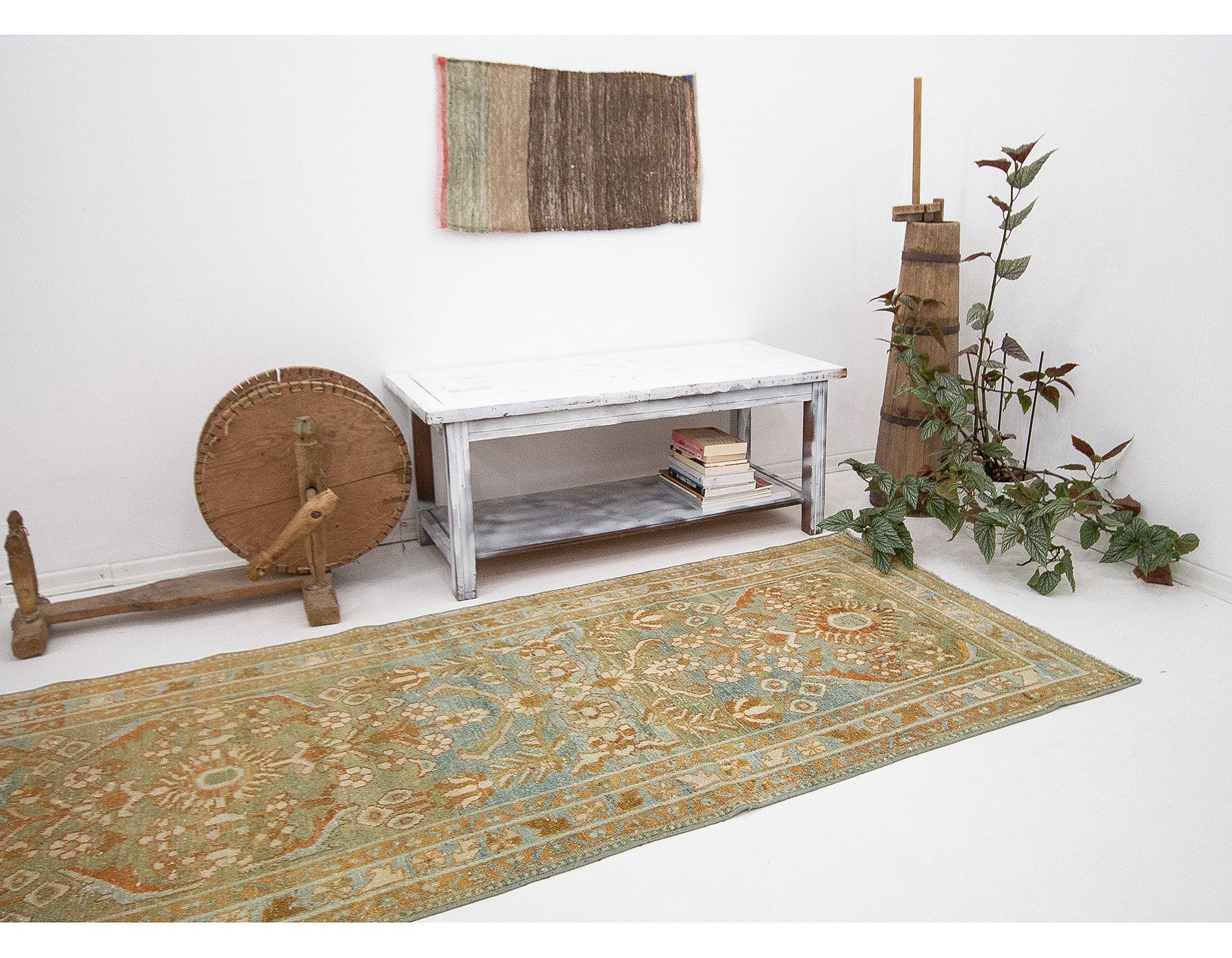 Antique Shabby Chic Runner Rug 3.4 x 12.10 | Etsy