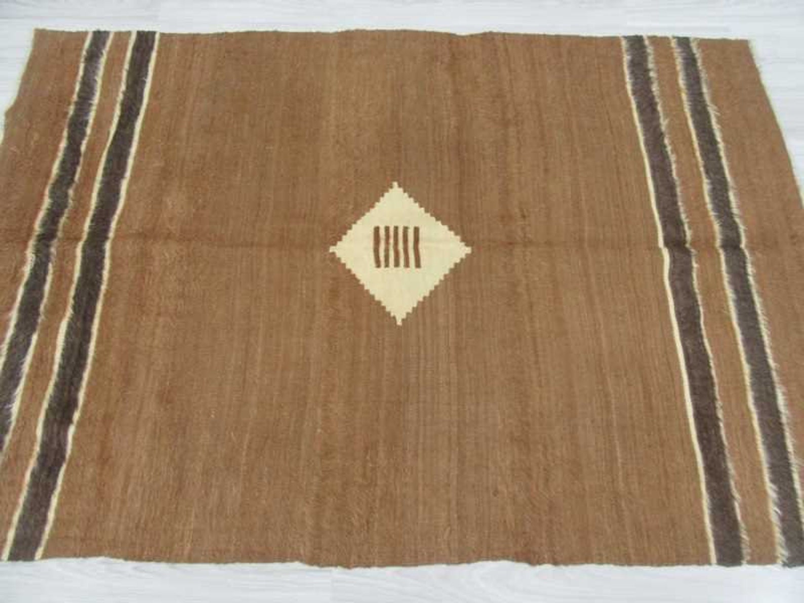 Vintage Brown Camel Hair Blanket Kilim Rug 4.1 X 5.11 Ft - Etsy