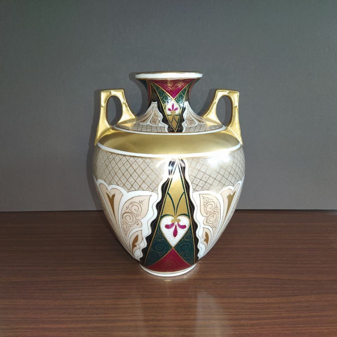 Very Rare Antique Art Nouveau Porcelain Amphora by Oscar & Edgar ...