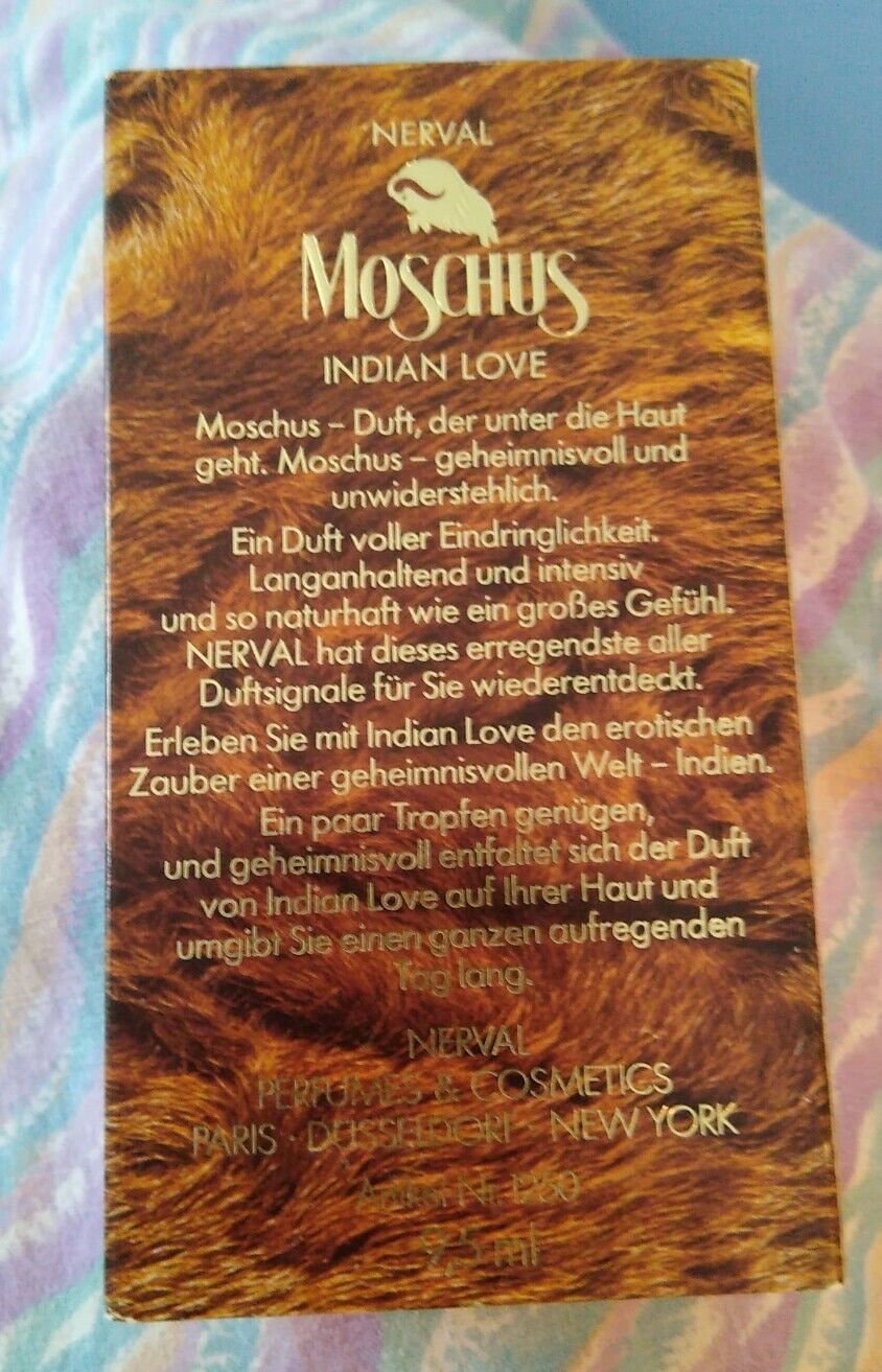 Nerval Moschus Indian Love Perfume Oil 95 Ml VINTAGE - Etsy