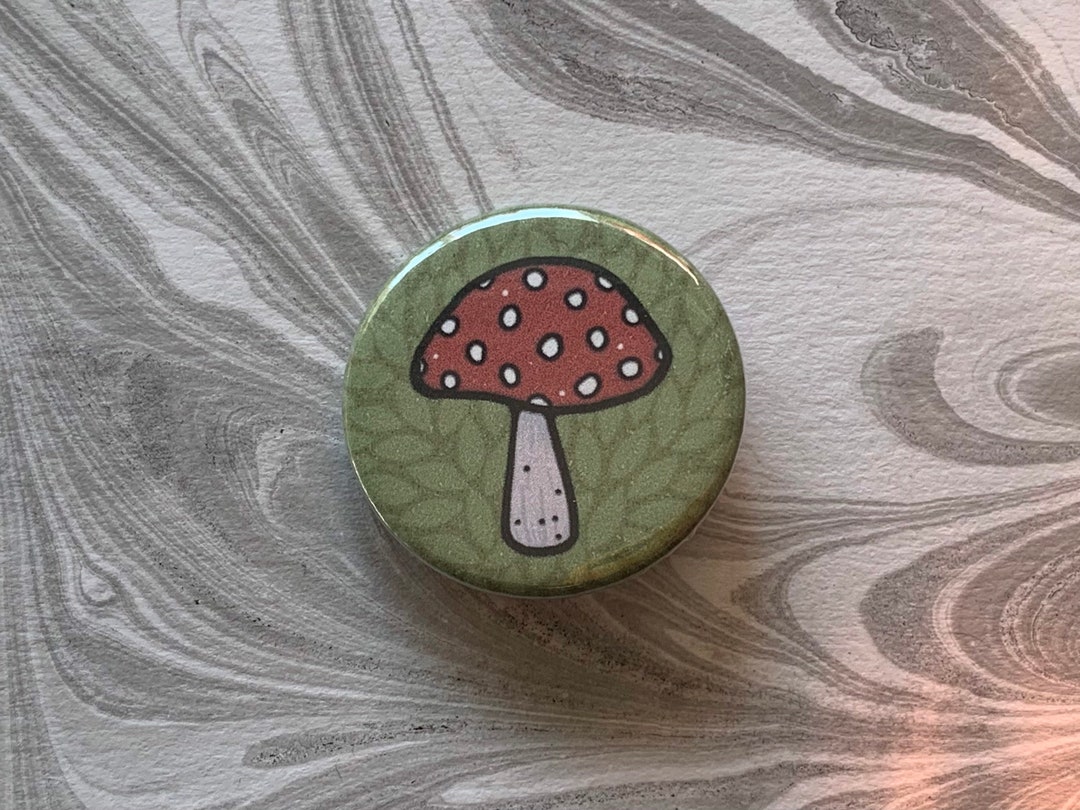 Autumn Toadstool 25mm Button Badge - Etsy UK
