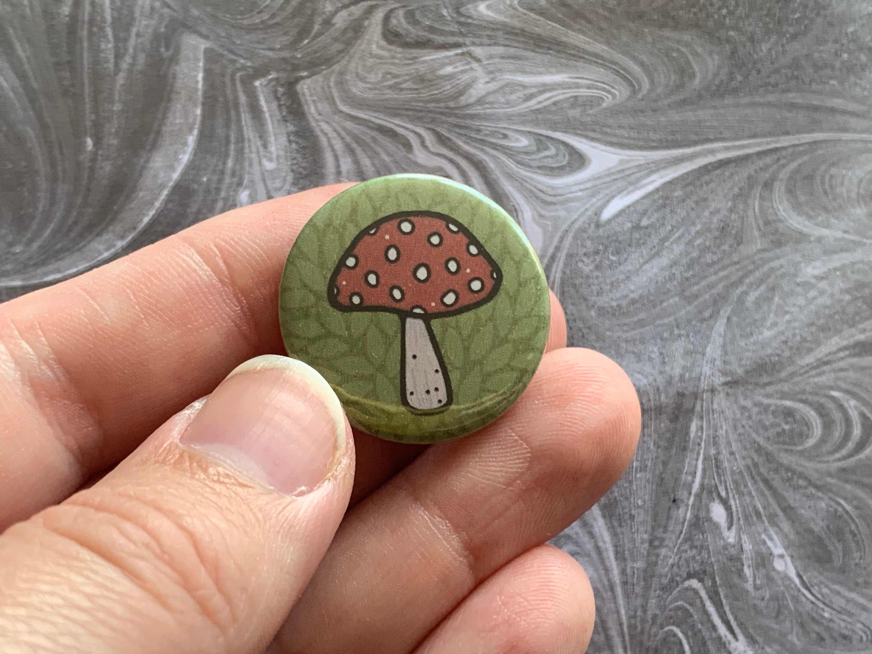 Autumn Toadstool 25mm Button Badge - Etsy UK