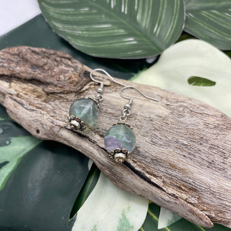 Fluorite Earrings - Etsy