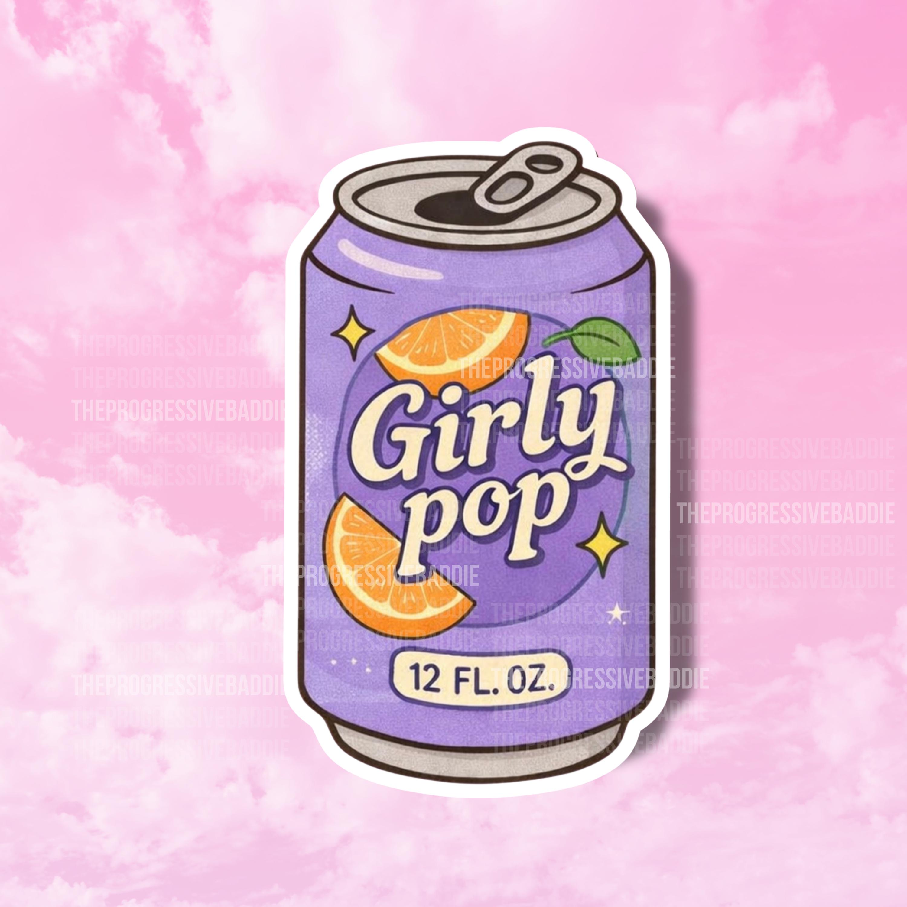 Girly Pop Sticker, Girly Stickers for Tumblers, Holographic, Water ...