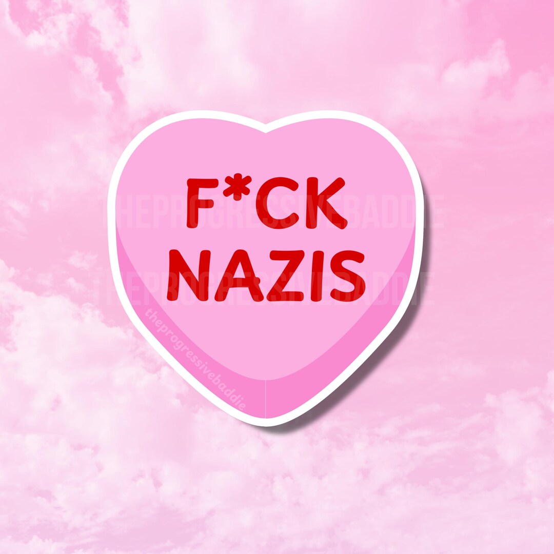 Anti Nazi Sticker, Punch Nazis Decals, Girly Political Sticker, Cute ...