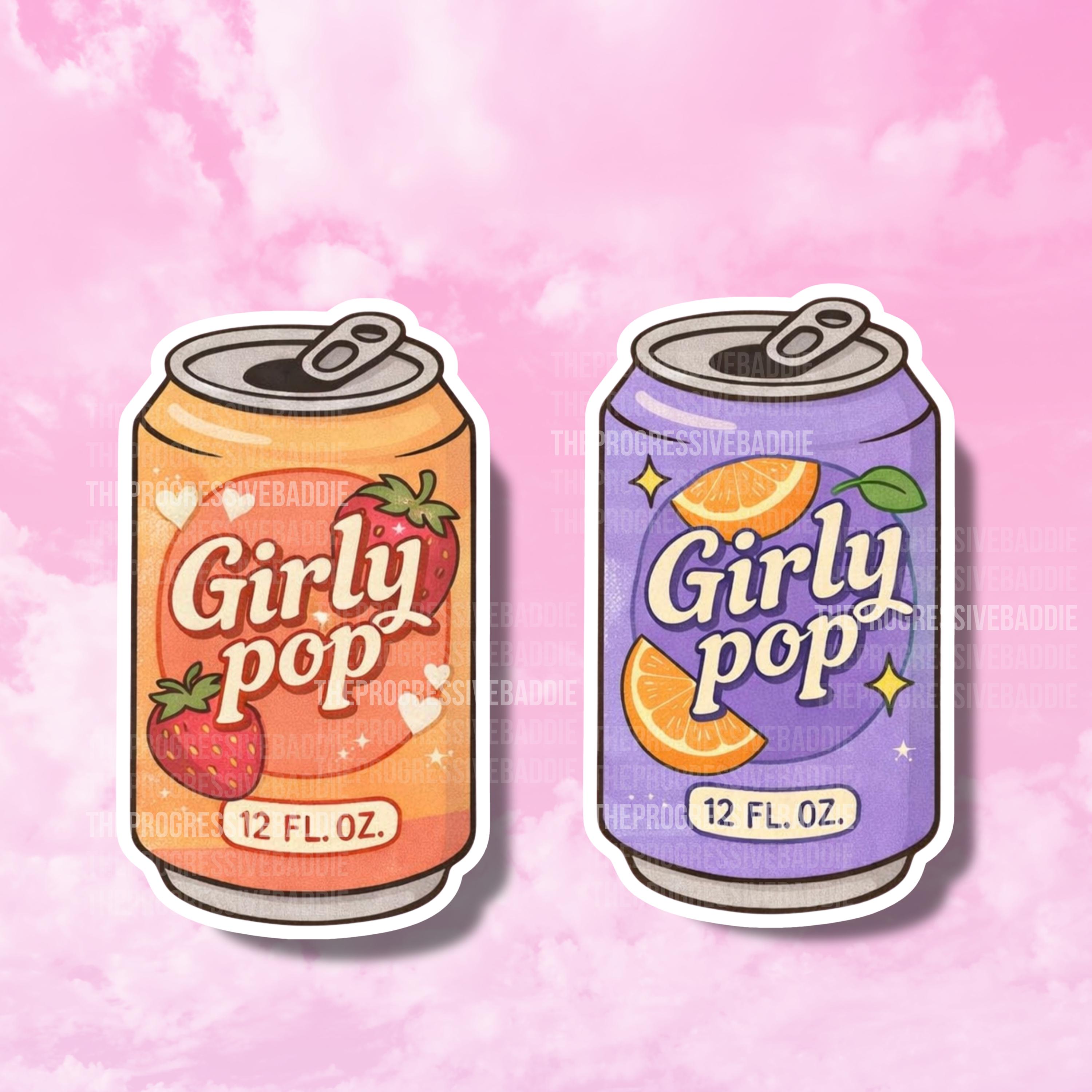 Girly Pop Sticker, Girly Stickers for Tumblers, Holographic, Water ...