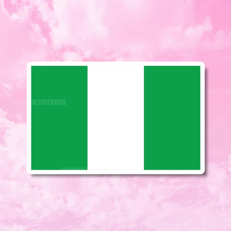 Nigerian Flag, Nigeria Country Flag Sticker, Pray for Nigeria ...