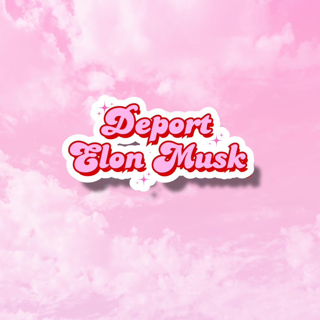Deport Elon Sticker, Eat the Rich, Cute Activist Stickers, Girly ...
