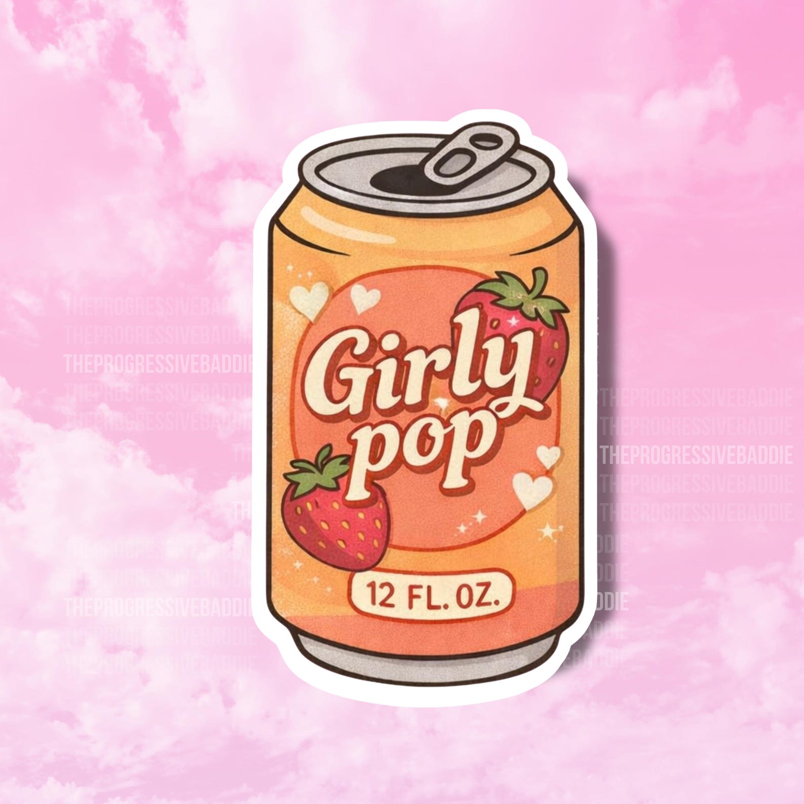 Girly Pop Sticker, Girly Stickers for Tumblers, Holographic, Water ...