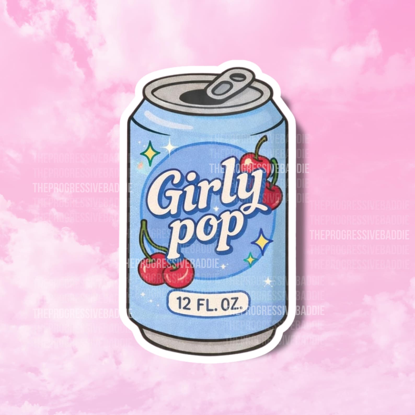 Girly Pop Sticker, Girly Stickers for Tumblers, Holographic, Water ...