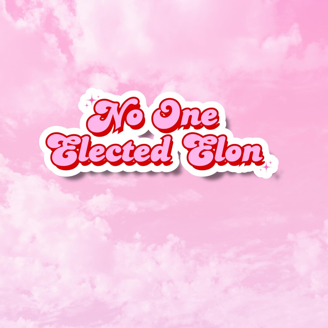 No One Elected Elon Sticker, Eat the Rich, Cute Activist Stickers, Anti ...